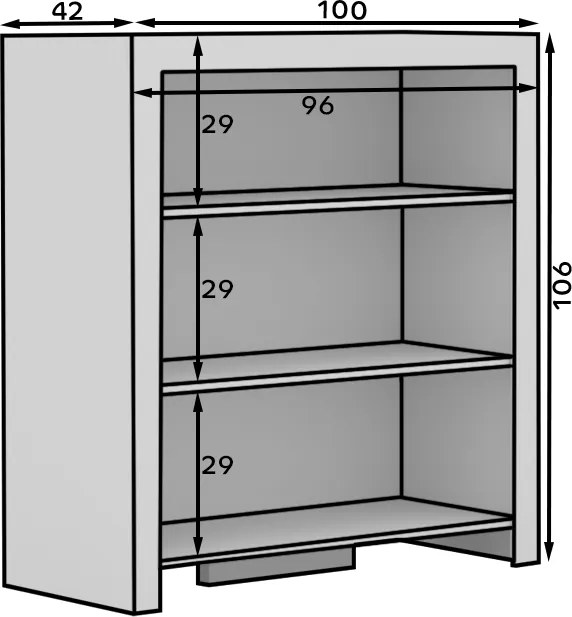 ADRK Furniture Komoda 2D 100 CESIRO