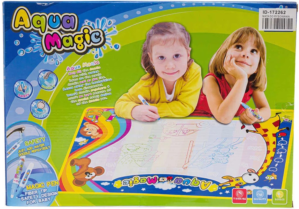 _Ostatní 1_ Malování vodou set magická vodní podložka 75x50cm se 2 fixy v krabici ad39808