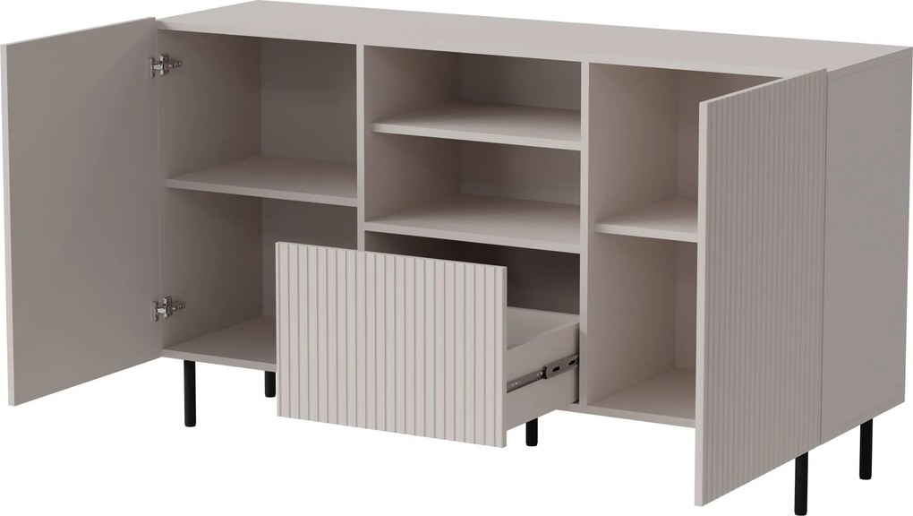 Komoda PAXOS KM-1 150 cm kašmírová/černá