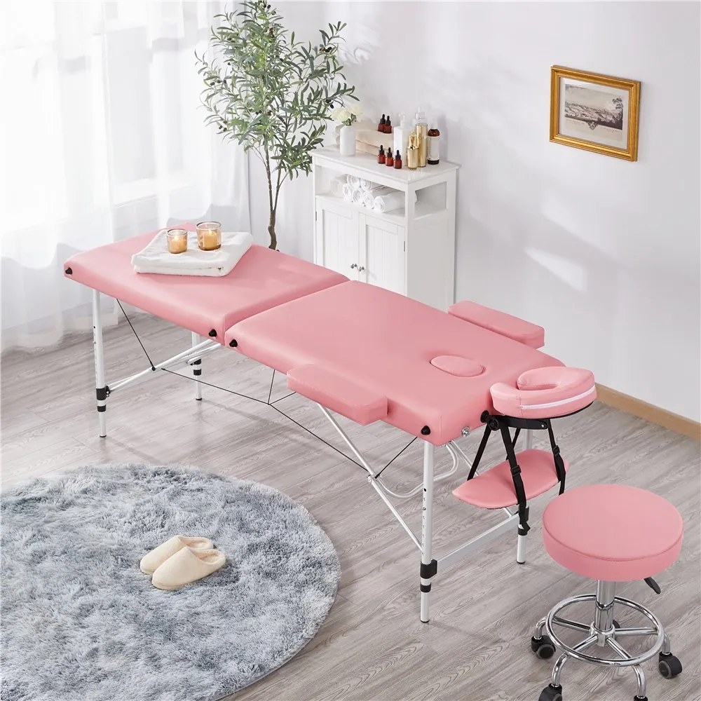 Barová židle Yaheetech – růžová, umělá kůže (267477096388)
