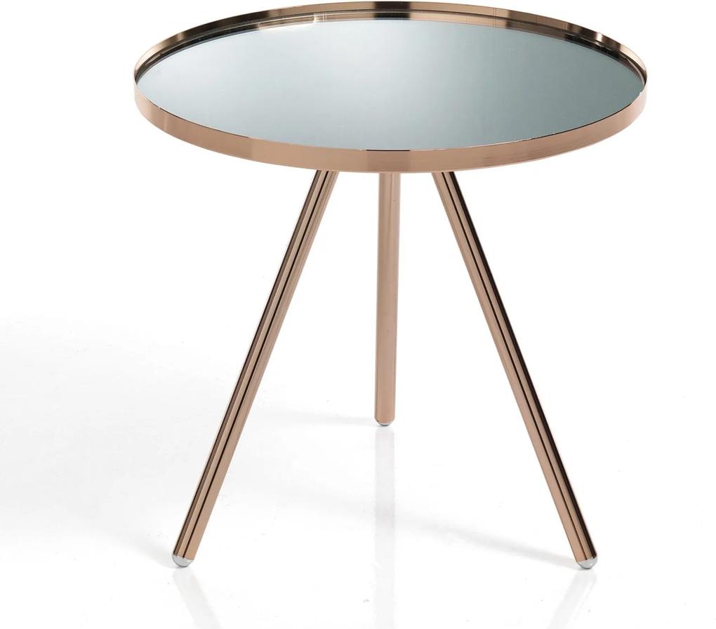 Tomasucci Odkládací stolek SPOK COPPER Ø.42x40cm,  růžový
