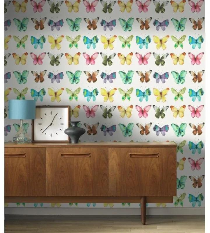 273601 RASCH papírová tapeta na zeď Butterflies - motýli, velikost 10,05 m x 53 cm