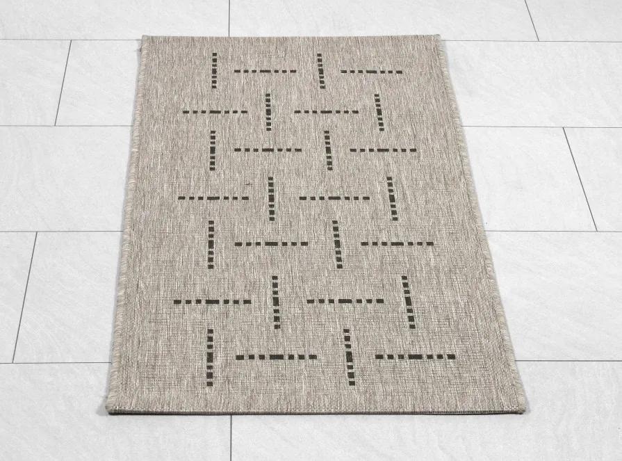 DEVOS-CABY Kusový koberec FLOORLUX / 20008 SILVER-BLACK BARVA: Šedá, ROZMĚR: 240x330 cm