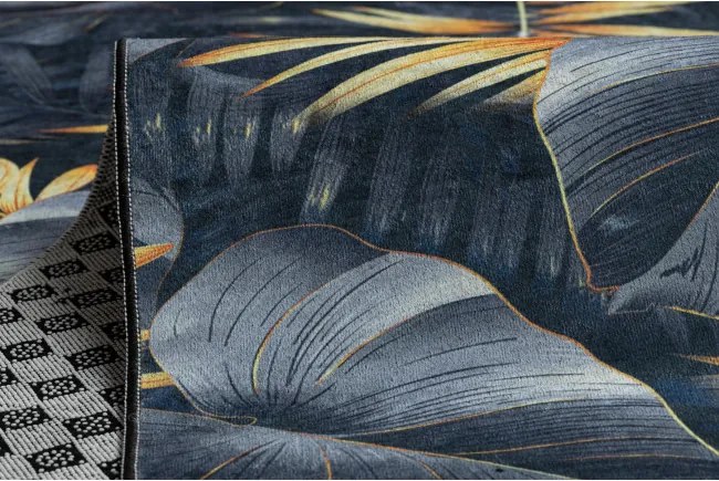 Protiskluzový běhoun LOTUS PAPRADE 45270 šedý / zlatý - hotový rozměr
