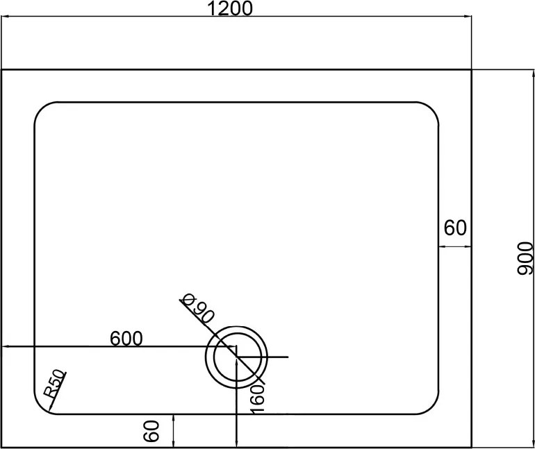 BPS-koupelny Posuvné sprchové dveře HYD-PD03D 120 chrom/transparent pro instalaci do niky + vanička HYD-OSV-ST04C 120x90 černá