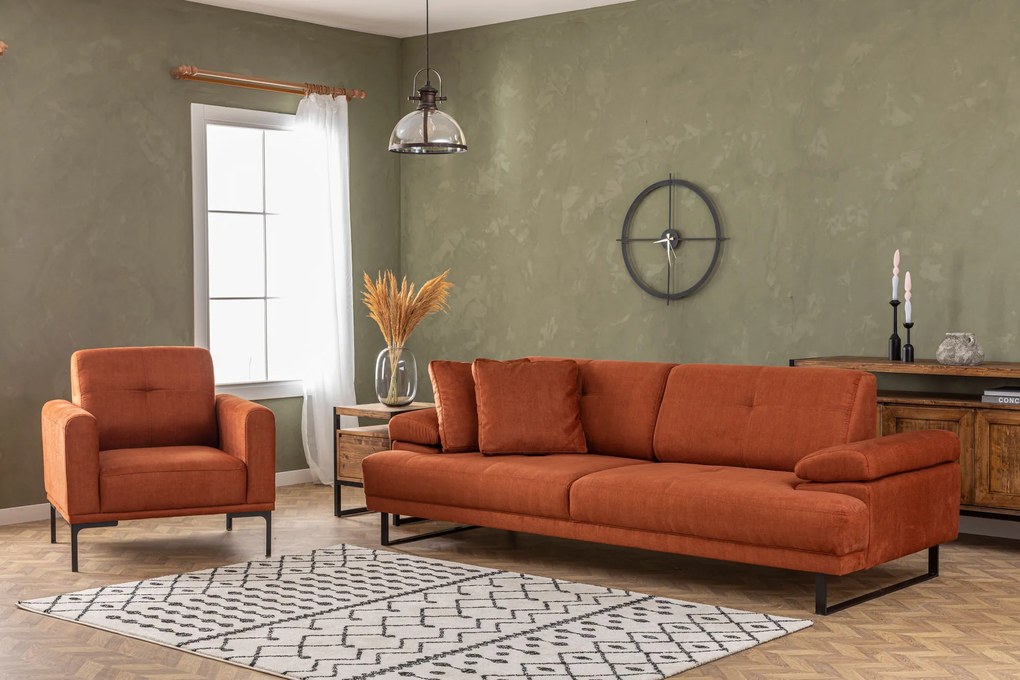 Atelier del Sofa 3-místná pohovka Mustang - Orange, Oranžová