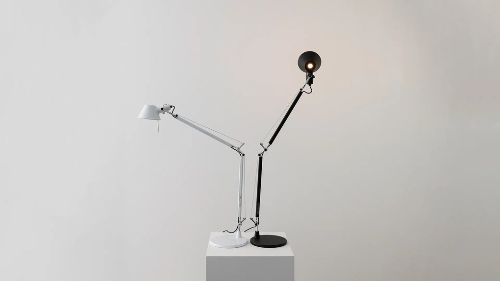 Artemide A001000+A004030 Tolomeo Tavolo halo, designová stolní lampa s vypínačem, 1x77W E27, hliník, 129cm