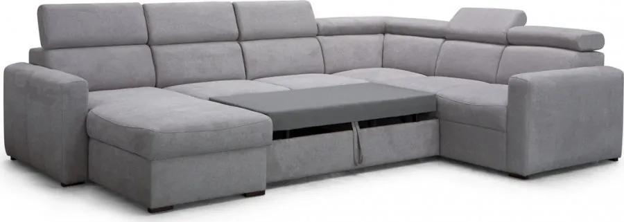Casarredo - Komfort nábytek Rozkládací sedací souprava do U SELECT levá, látky A1 | potah: neat 90,barva: N9 wenge