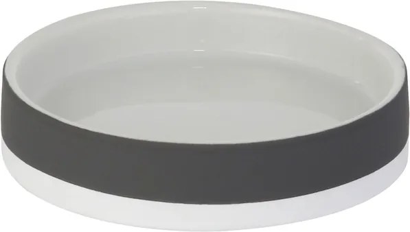 Koupelnová miska na mýdlo Florenz, šedá/bílá