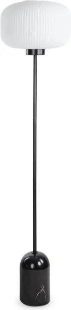 Stojící lampa se stínítkem LYLA 01 černá / bílá