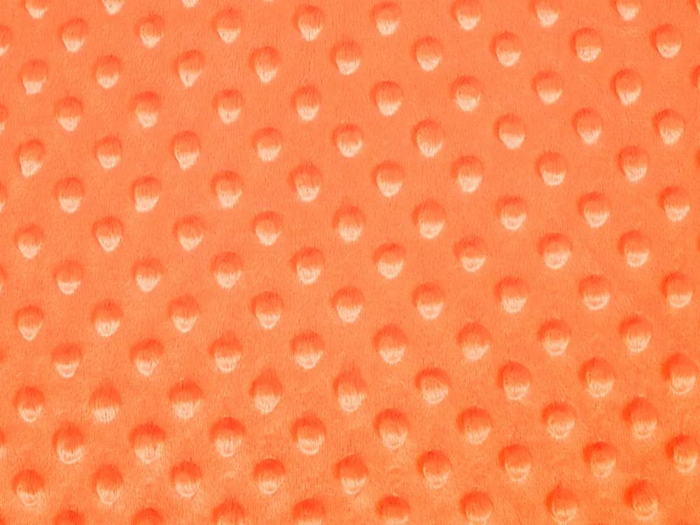 Biante Hřejivé ložní povlečení Minky 3D puntíky MKP-022 Oranžové Prodloužené 140x220 a 70x90 cm