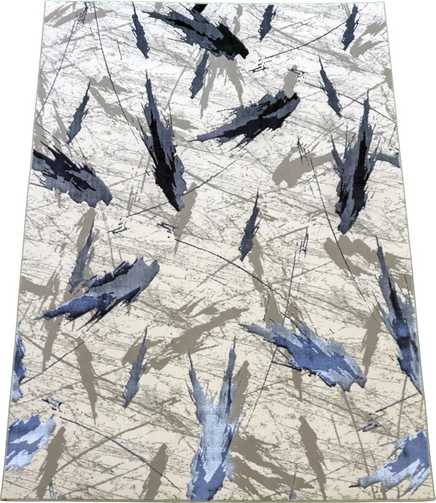 BE Koberec Allianz 6310 Navy - tmavě modrý, béžový obdélníkový Rozměr: 60x100 cm