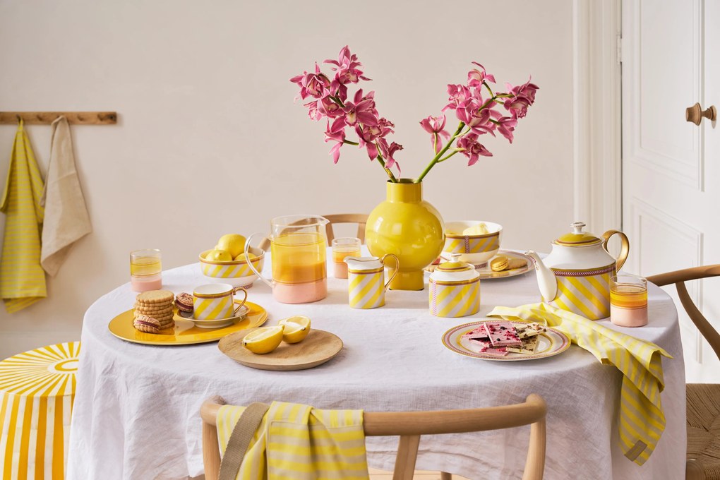 Pip Studio Pip Chique Stripes mlékovka 260ml, žlutá (Porcelánová mlékovka 260 ml)