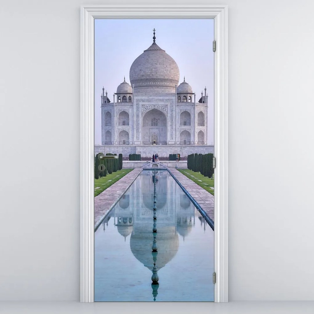 Fototapeta na dveře - Taj Mahal za východu slunce (95x205cm)