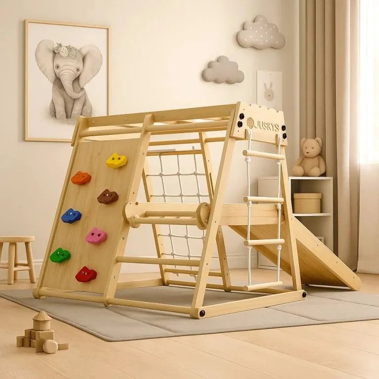 Dětská vnitřní prolézačka, skluzavka, lezecká stěna, mini