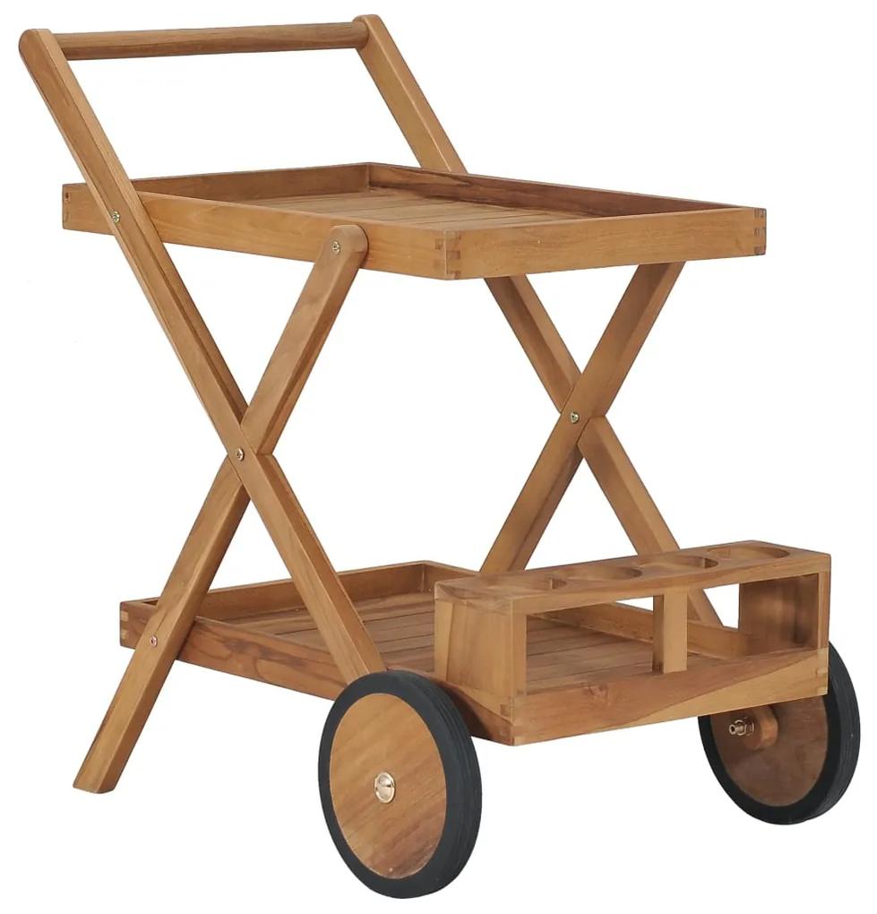 Čajový vozík masivní teakové dřevo,  49425