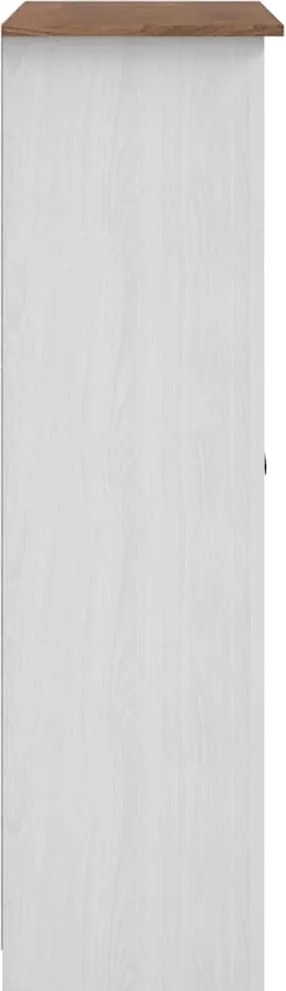 Šatní skříň se 3 dveřmi bílá 118x50x171,5 cm borovice Panama 282663