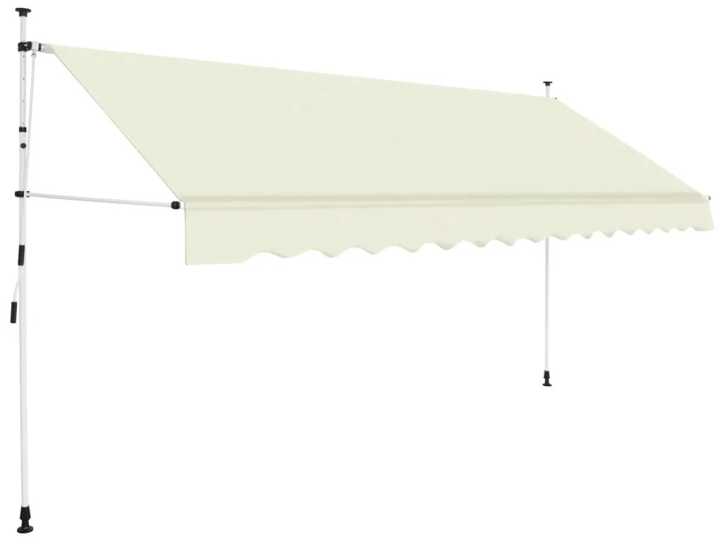 Ručně zatahovací markýza 350 cm krémová