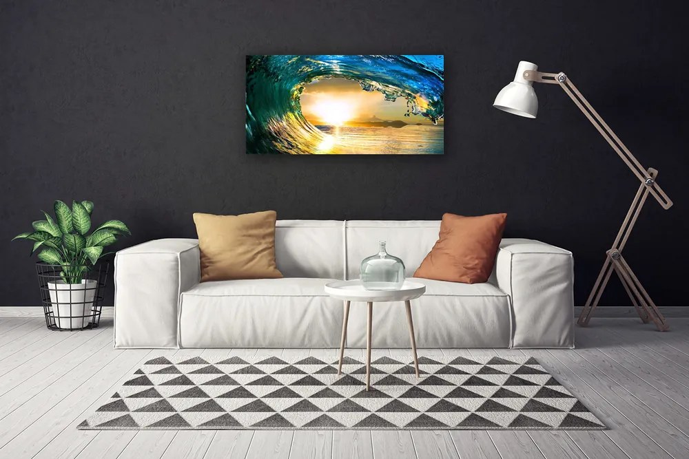 Obraz na plátně Vlna Moře Západ Příroda 125x50 cm