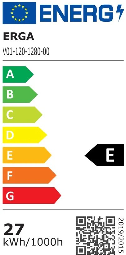 Erga Ava, LED zrcadlo 120x80cm, 3105 lm, 6500K, přední/zadní osvětlení, ERG-V01-120-1280-00