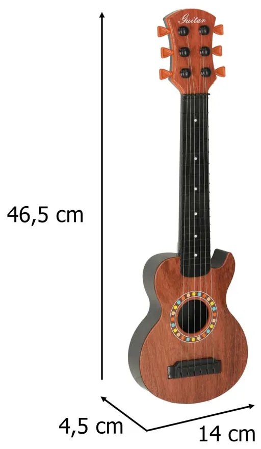 Creative Corner Klasická kytara pro děti dřevěná 6 strunná 18 palců 46,5 cm