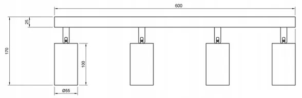 Bodové svítidlo ANGIE 4xGU10/35W/230V bílá
