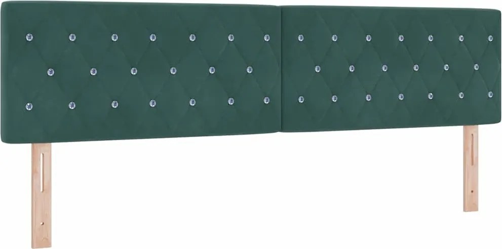 Postel s boxspringem s matrací Tmavě zelená 180 x 200 cm samet 3339125