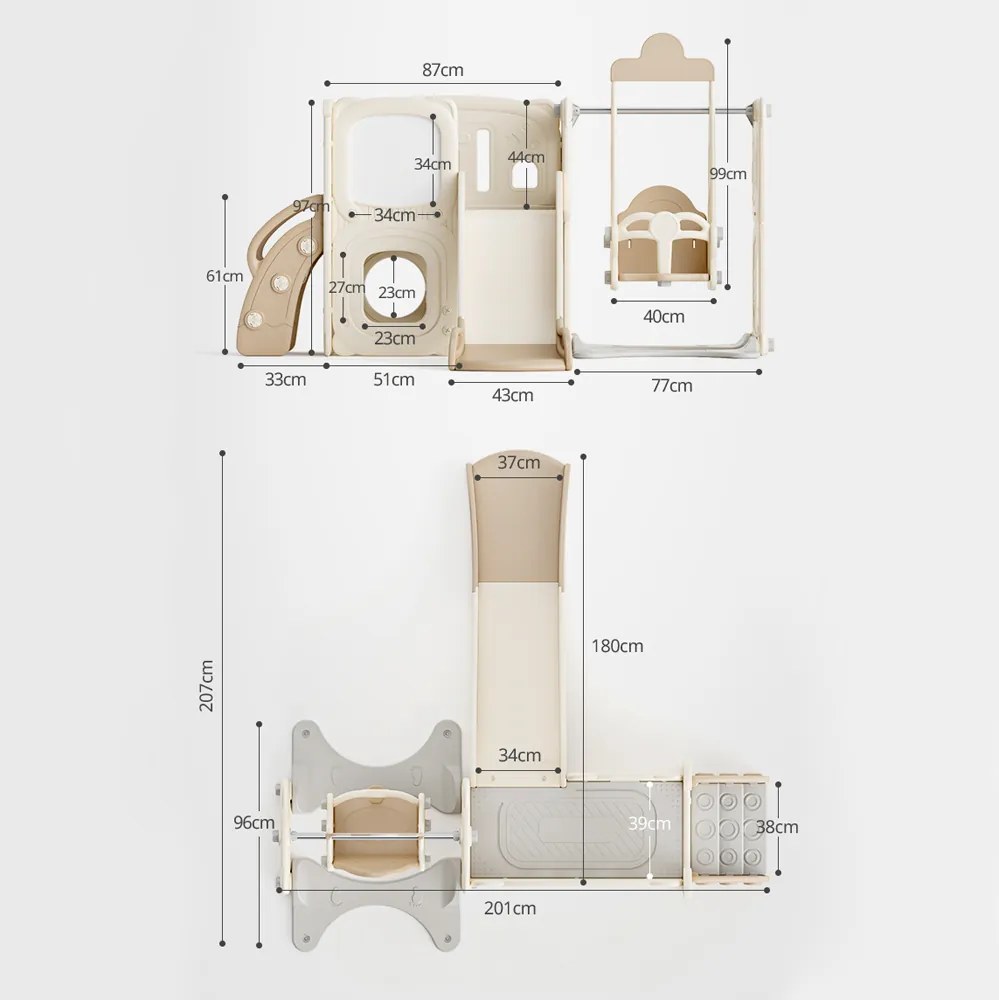 Interiérové dětské hřiště inSPORTline Nikino coffee