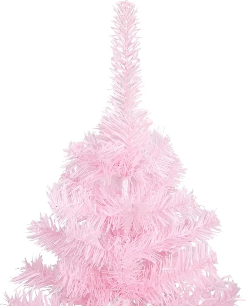 vidaXL Umělý vánoční stromek s LED a sadou koulí 120 cm PVC [3077497] Barva: Černá a šedá