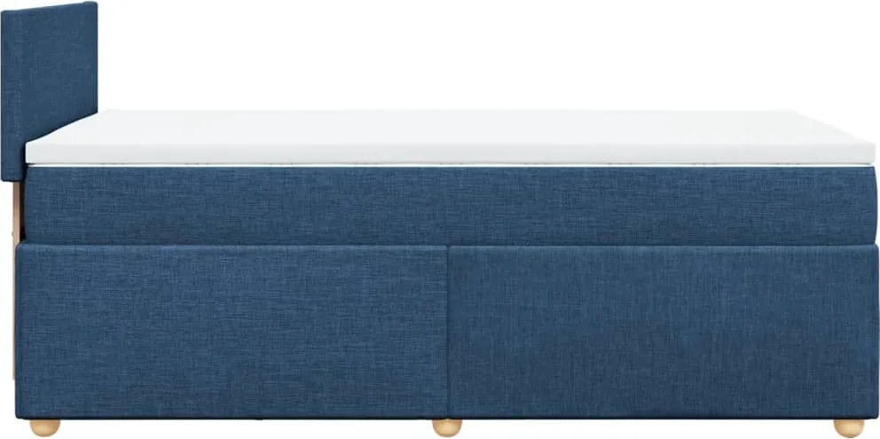 Box spring postel s matrací modrá 100 x 200 cm textil 3288890