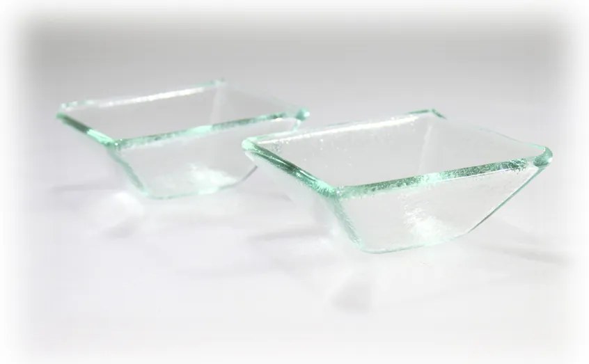 BDK-GLASS Skleněná rautová hluboká miska na máslo 9x9cm - čirá