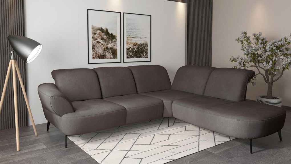 XXXLutz ROHOVÁ SEDAČKA, textil, barvy grafitu Sit & More - Sedací soupravy - 000144013275