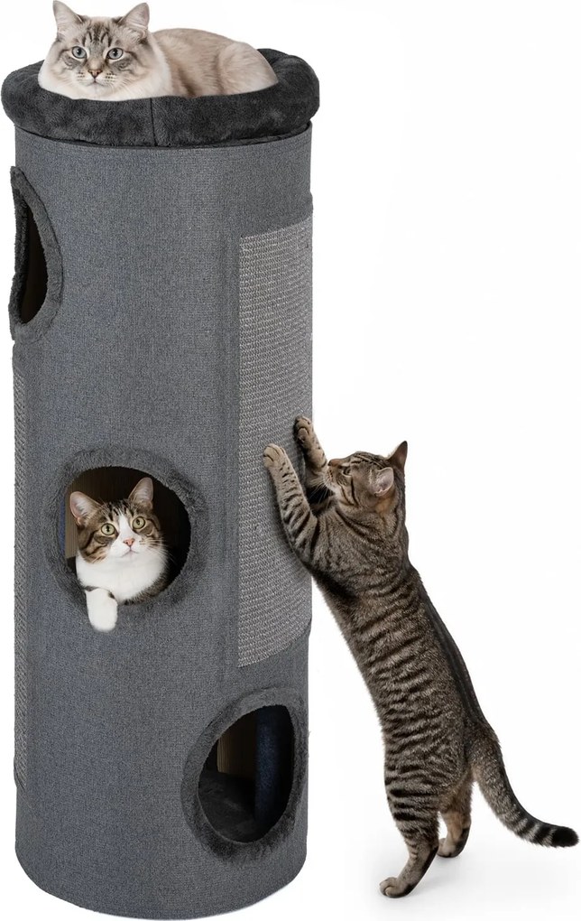 Costway 4-Tier House pro kočky pro více koček Zvýšený útulek pro domácí mazlíčky