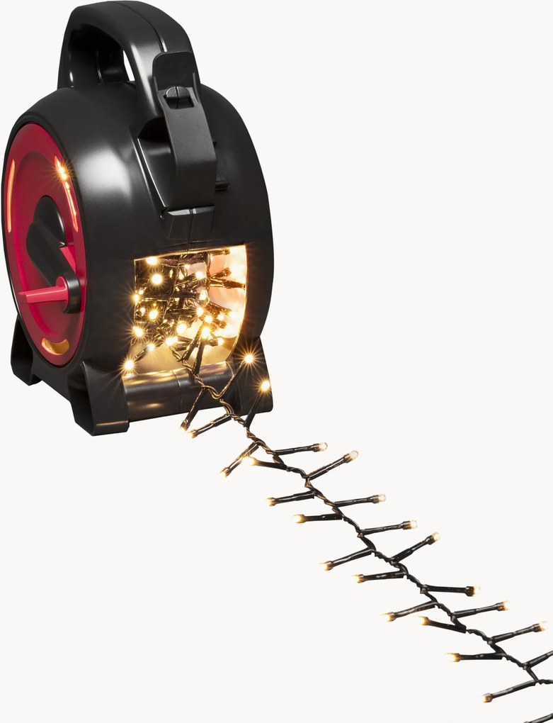 Exteriérový LED světelný řetěz's navíjecí cívkou Compact, teplá bílá