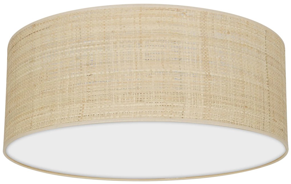 Stropní svítidlo Marshall, 1x ratanové stínítko, (bílé plexisklo), (fi 40cm)