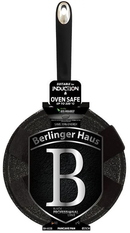 BERLINGERHAUS Pánev na palačinky s titanovým povrchem 28 cm Black Professional Line BH-7135
