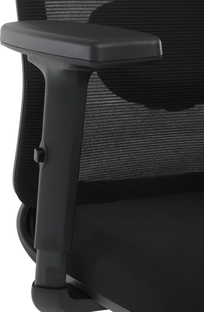 Kancelářská ergonomická židle NOKA — síť / látka, černá