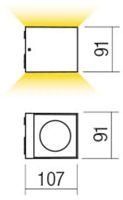 Redo 90100 nástěnné LED svítidlo Teko matně bílé, 12W, 3000K, 9cm