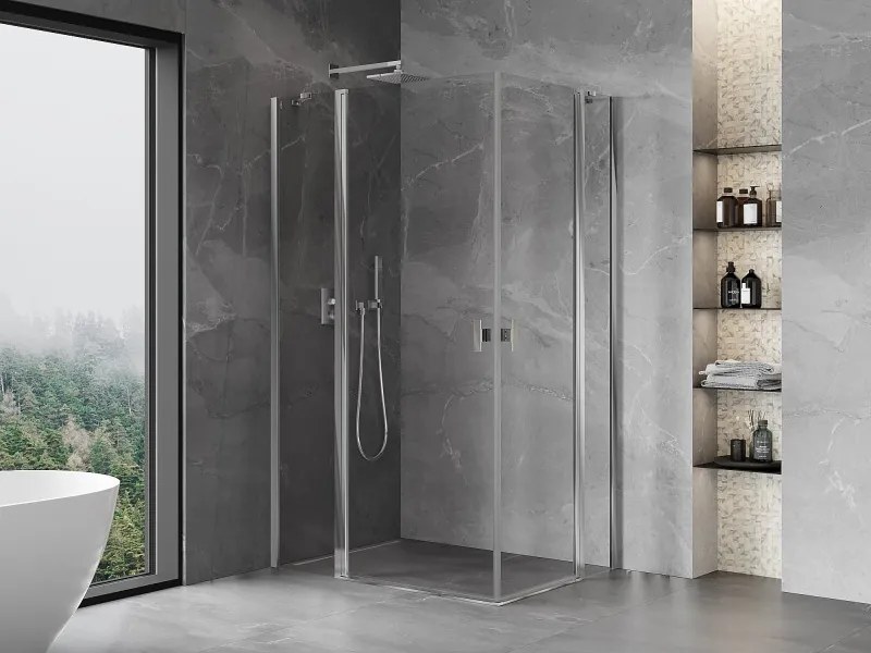 Mexen Mist Duo otočné sprchové dveře, 115 x 70 cm, transparentní, chrom - 8A4-115-070-01-00