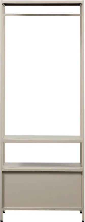 Béžová otevřená kovová šatní skříň 70x185x54 cm Ferris – WOOOD