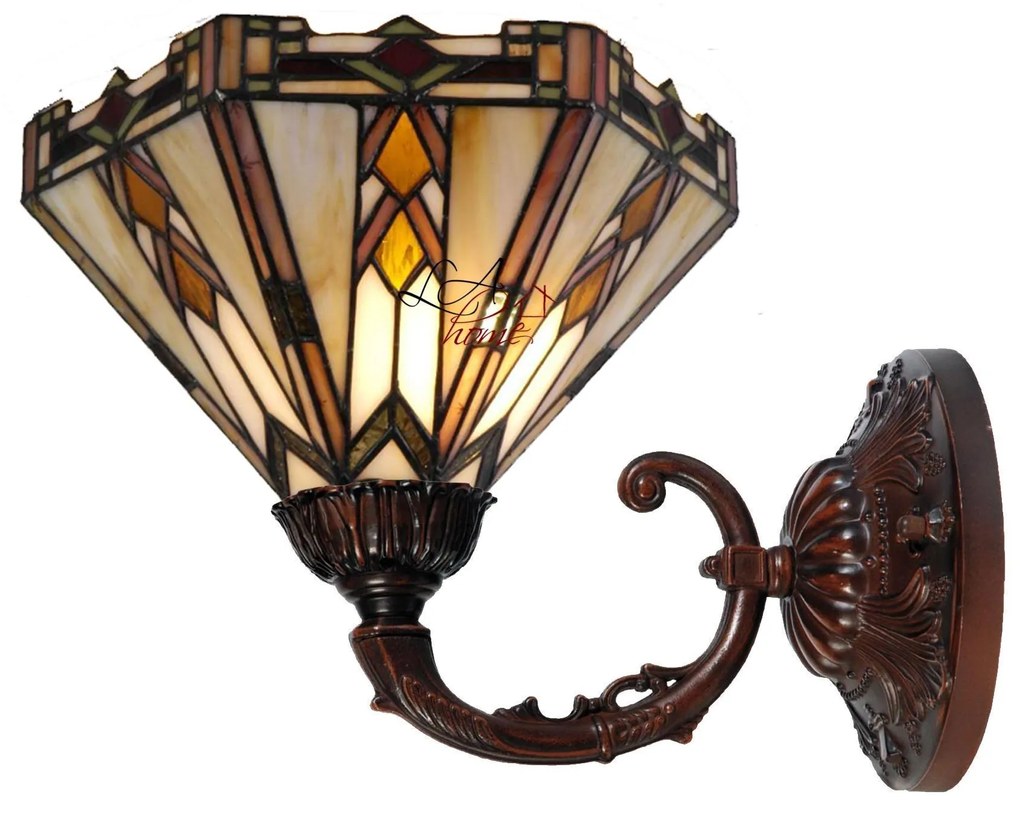 Nástěnná lampa Tiffany - Ø 26*23 cm UP Clayre & Eef