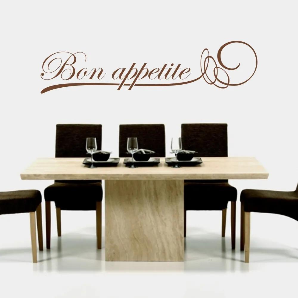 Samolepky na zeď - Bon Appetite Barva: Stříbrná, Velikost: 120x29 cm