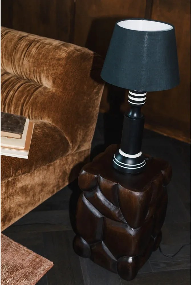 Černá stolní lampa s textilním stínidlem (výška 60 cm) Virgil – Dutchbone