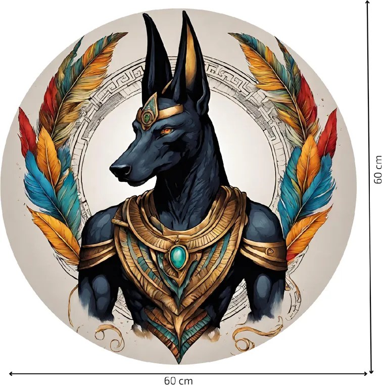 PIPPER. Kruhová samolepka na zeď "Anubis" Velikost: 60cm