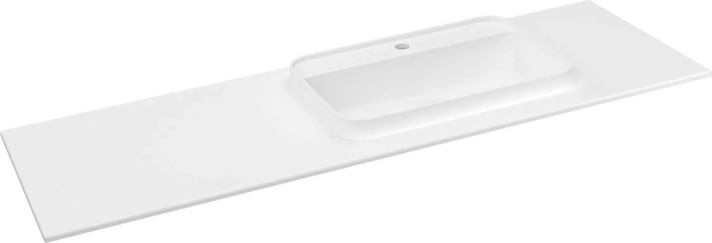 Sapho - Umyvadlo Brahea 147x52 cm, bez přepadu, otvor pro baterii, matná bílá BT147R