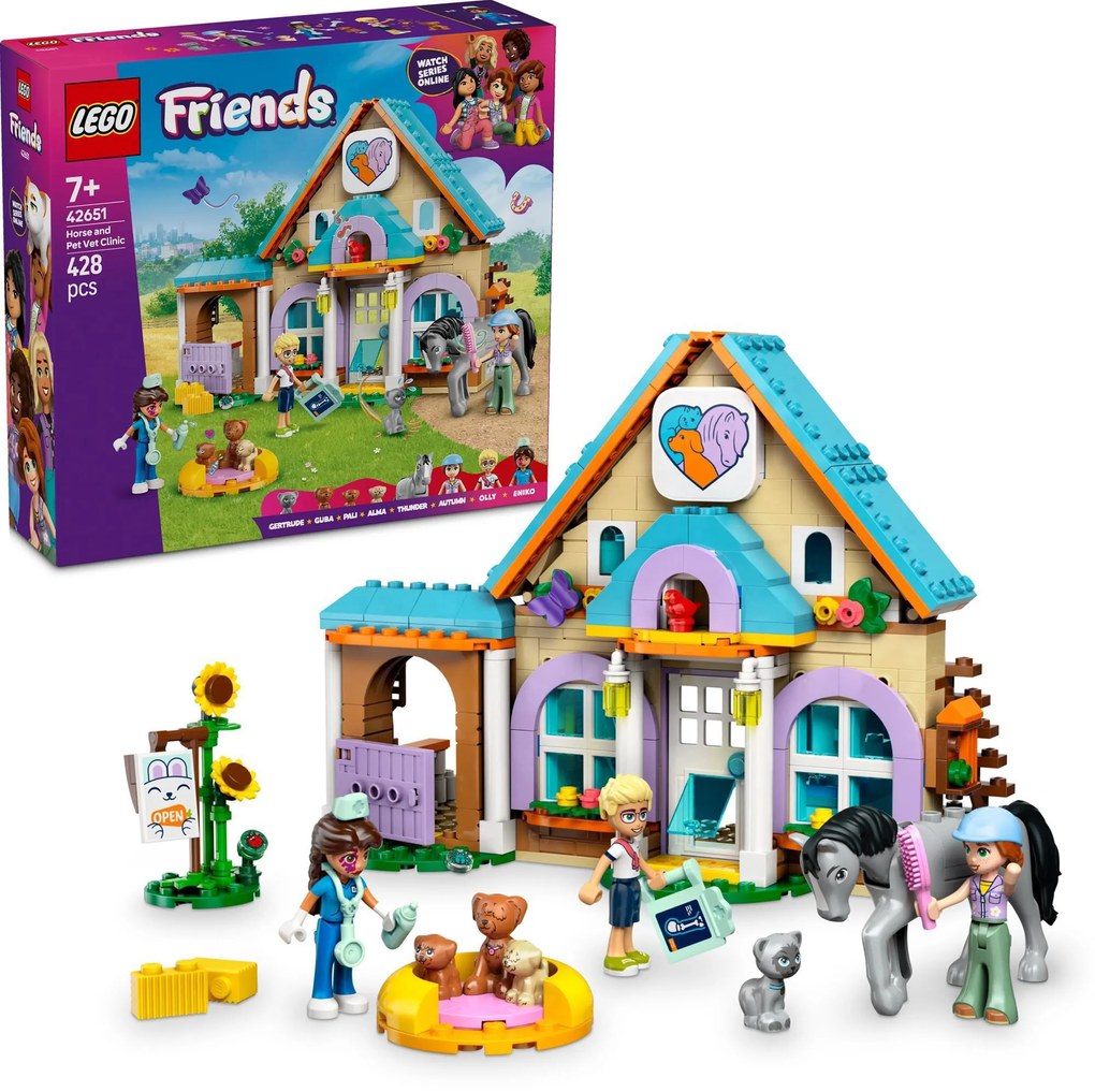 Lego friends 42651 veterinární klinika pro koně a domácí mazlíčky 5702017815190