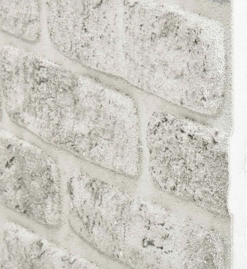 Nástěnné panely 10 ks 100 x 50 cm Světle šedá EPS pěna 332924