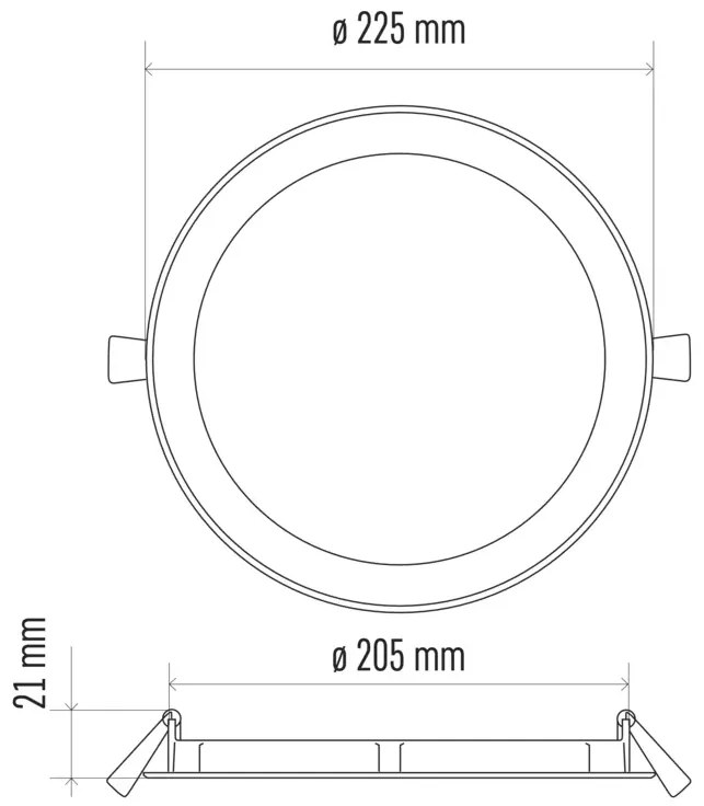 Emos LED zápustný panel ZD1142, kulatý, 18 W, 220 mm, denní bílá