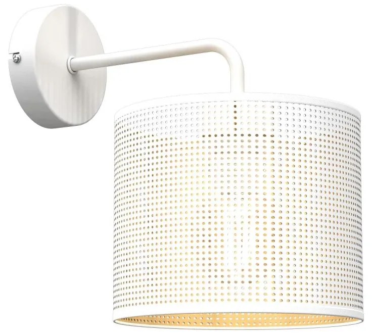 Luminex | Nástěnná lampa LOFT SHADE 1xE27/60W/230V bílá/zlatá | LU5259