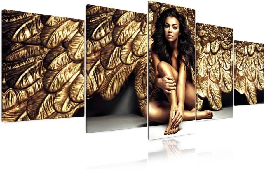 Malvis Malvis Obraz zlatý anděl  150x75 cm